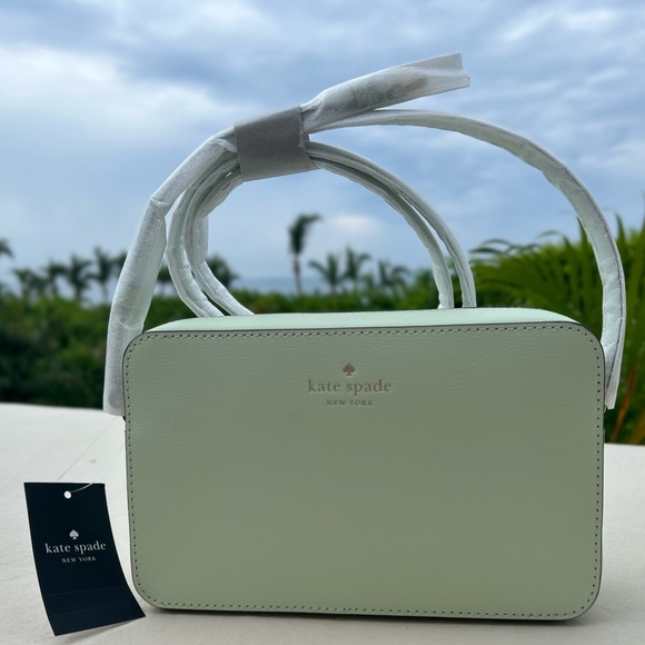kate spade | Bags | Brand New Kate Spade Crossbody Refrained Grain Lime ...